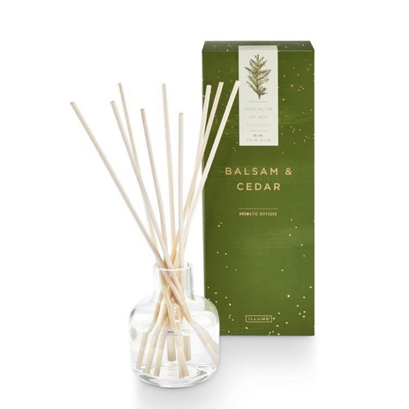 Illume | Accents | Nwt Illume Balsam And Cedar Aromatic Reed Diffuser ...